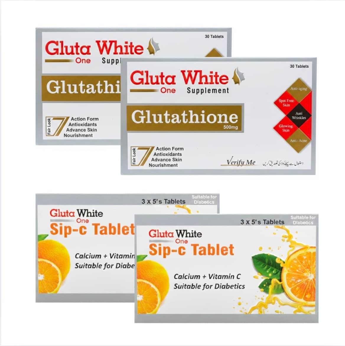 Glutathione & Vitamin C for Whitening (30-Days) – Official Gluta White